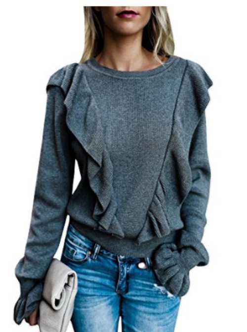 Ruffled sweater – A Thrifty Mom