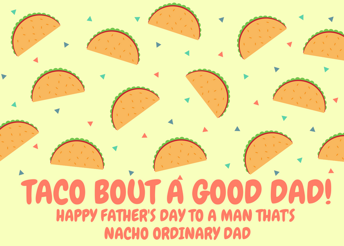 Taco Father’s Day printable – A Thrifty Mom