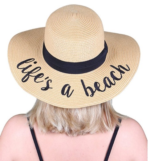 Embroidered beach hat – A Thrifty Mom