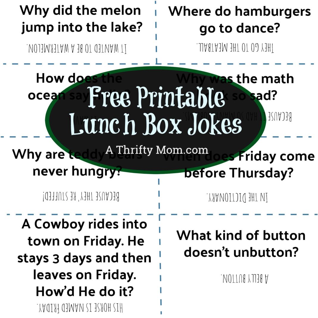 Free Printable Lunch Box Jokes – A Thrifty Mom
