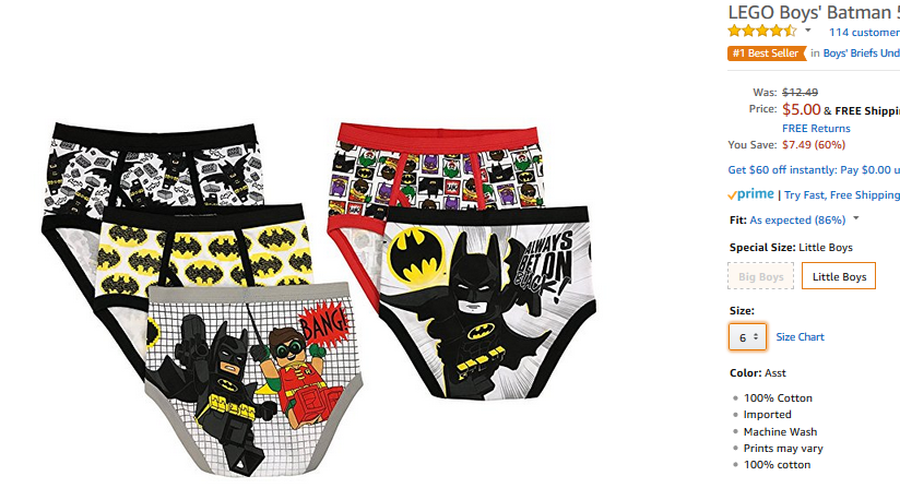 LEGO Boys’ Batman Briefs – A Thrifty Mom