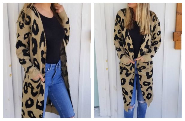 Long Leopard print cardigan – A Thrifty Mom