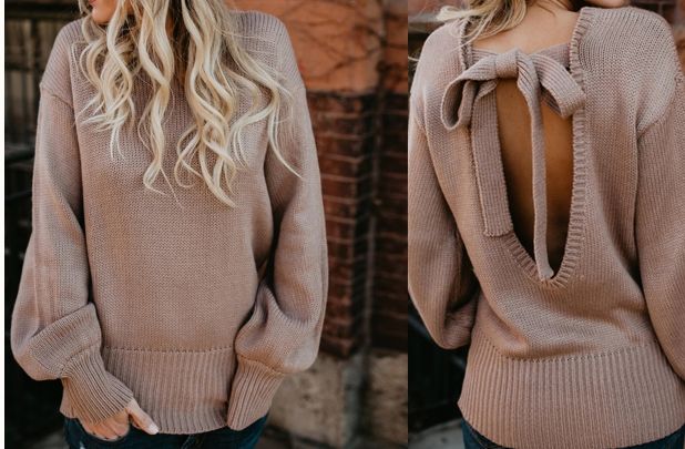 Open back sweater – A Thrifty Mom