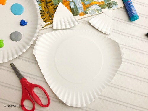 Paper plate cat face craft for kids – A Thrifty Mom