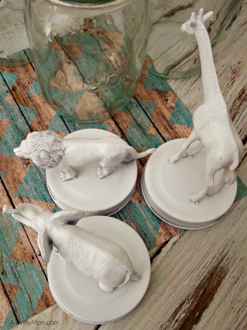 Animal topped mason jars – A Thrifty Mom