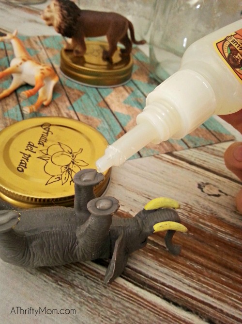 Animal topped mason jars – A Thrifty Mom