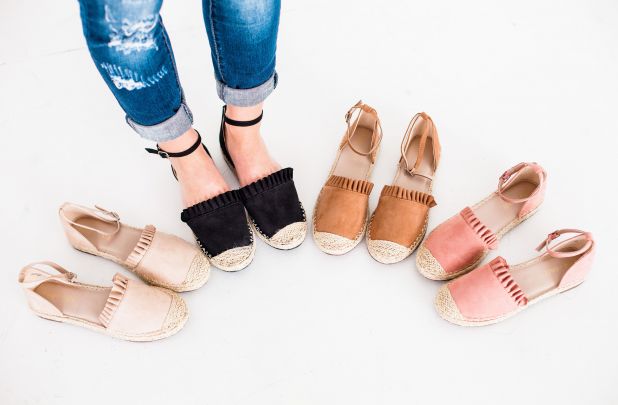 Ruffled espadrille flats – A Thrifty Mom