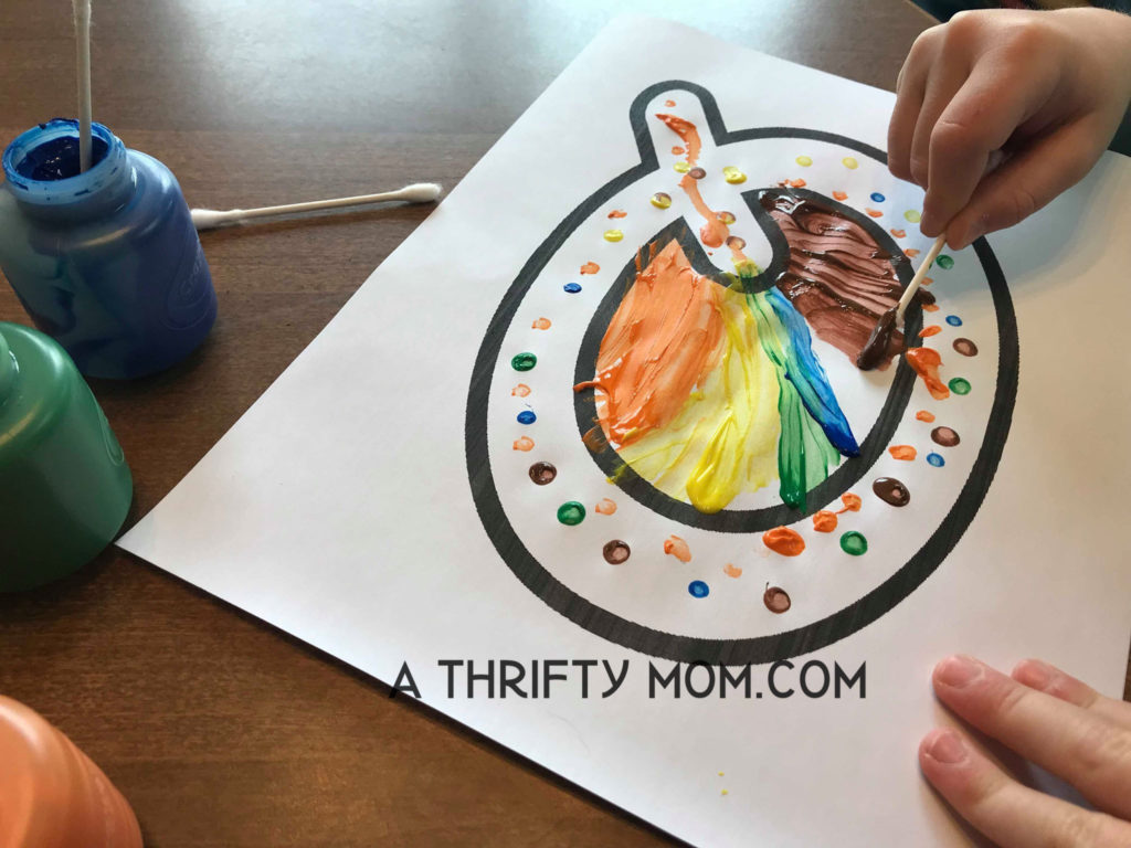 Q-Tip Painting Art Activity for Kids - A Thrifty Mom