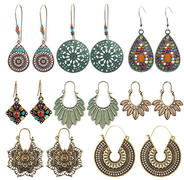 Boho Drop Earrings Set – A Thrifty Mom