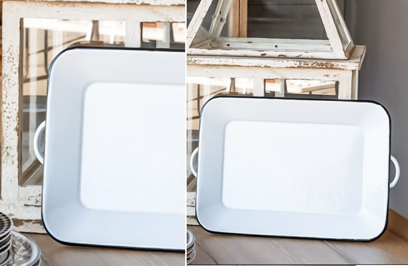 White enamel tray - A Thrifty Mom