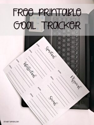 Free printable goal tracker – A Thrifty Mom