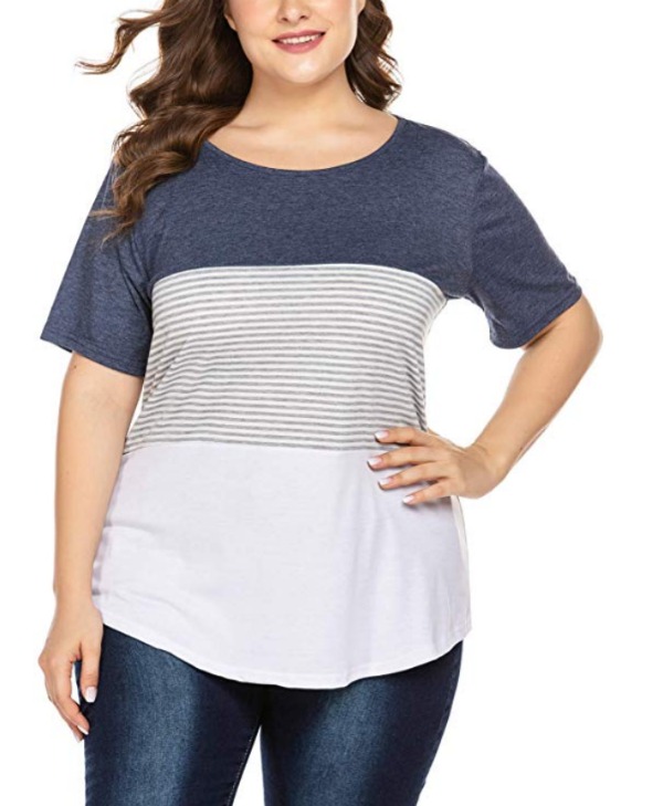 Plus size color block tops for women – A Thrifty Mom