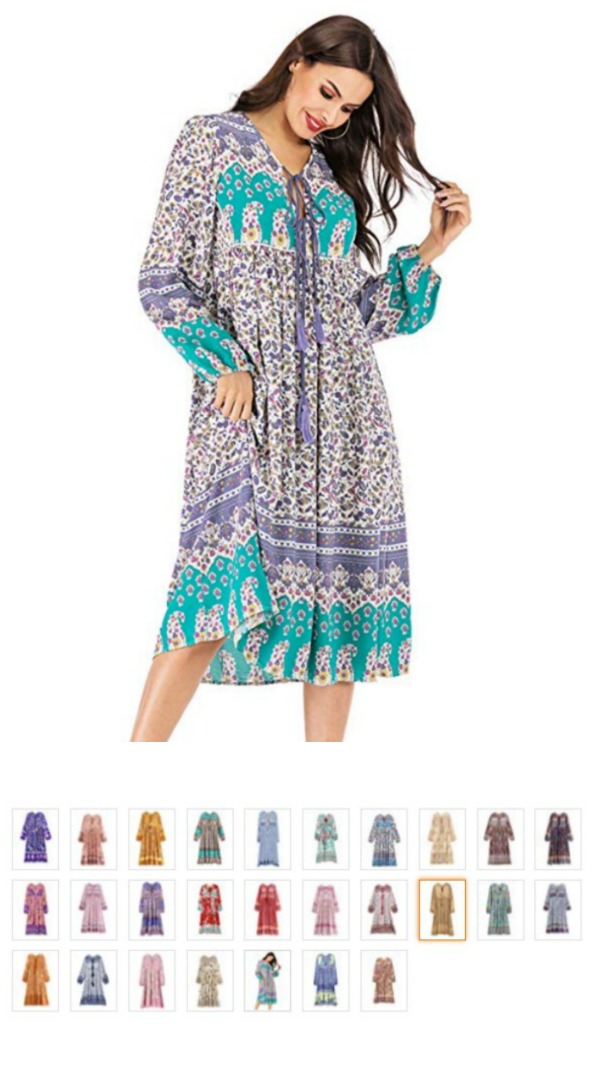 Boho Floral Print Dress A Thrifty Mom