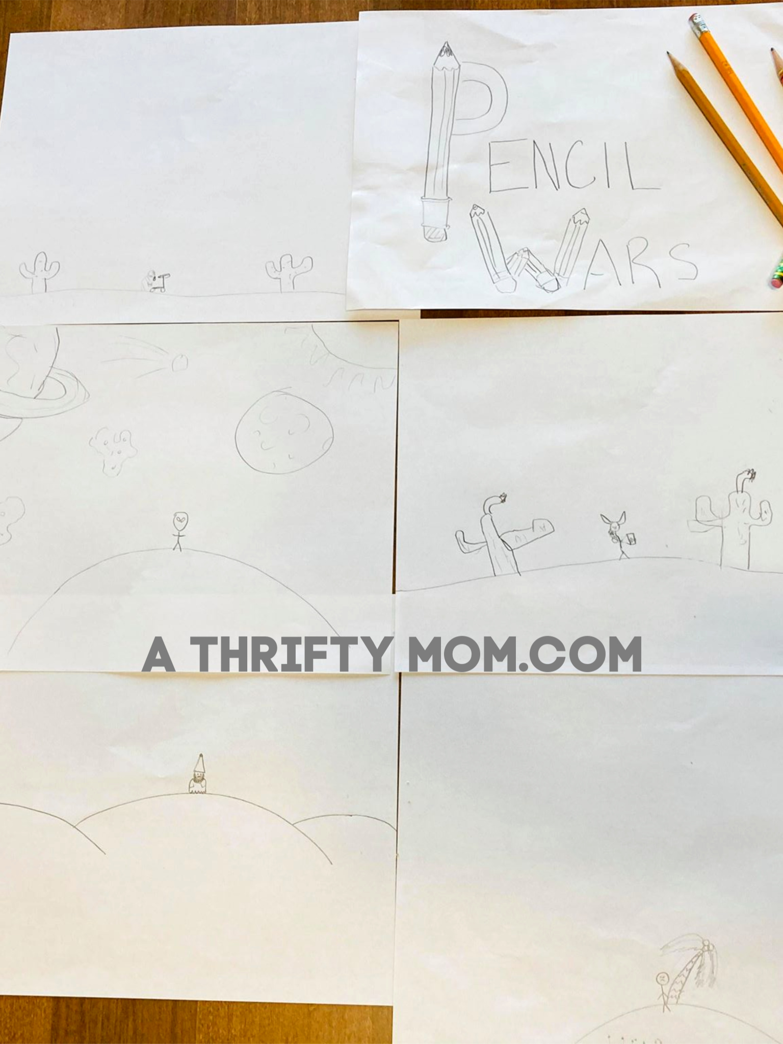 Pencil Wars – Drawing Game – A Thrifty Mom