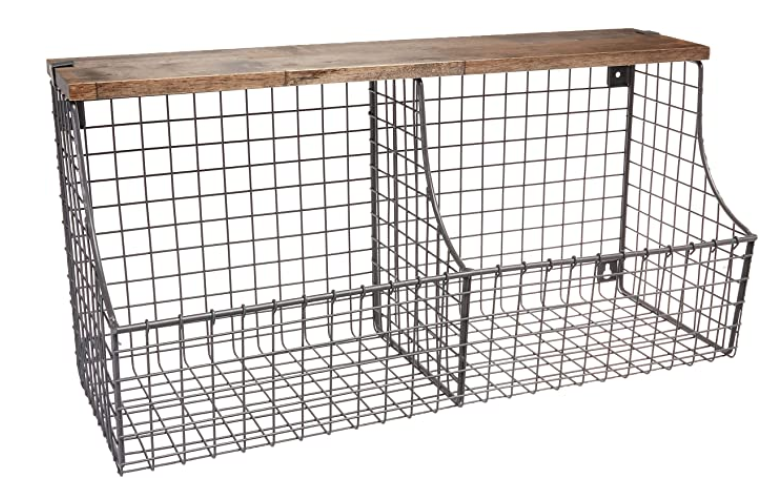 Vintage Farmhouse Wire Double Bin – A Thrifty Mom