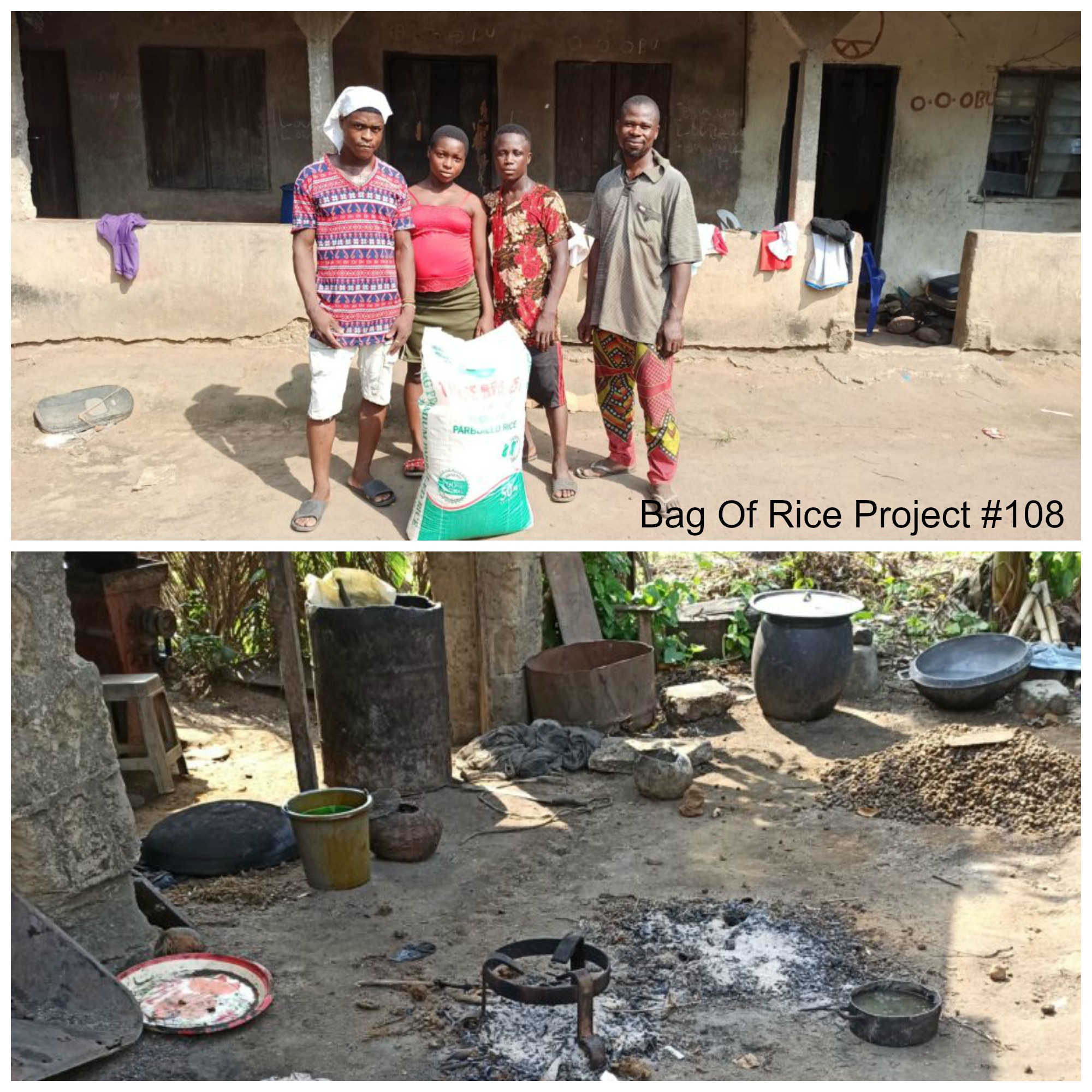 Bag of Rice Project #108 -A visit to the Stephen family # ...