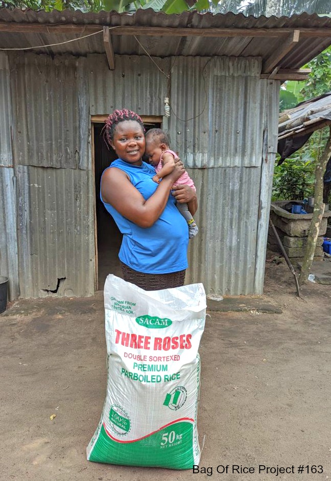 Bag of Rice Project #163 -A visit to the Blessing family – A Thrifty Mom