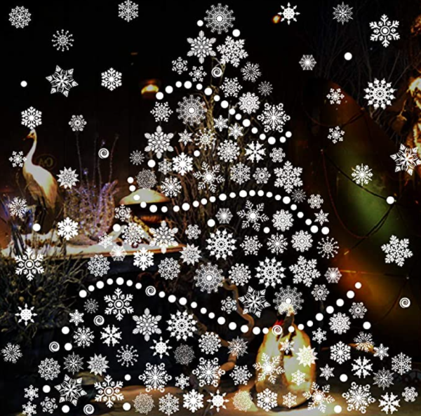 Snowflake window decals - A Thrifty Mom