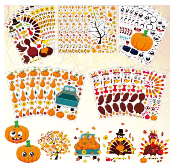 25 piece Thanksgiving sticker sets – A Thrifty Mom