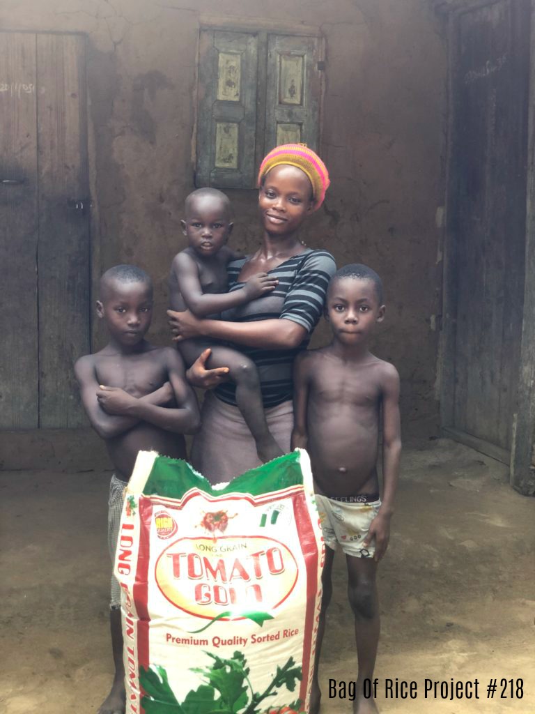 Bag of Rice Project #218 -A visit to the Benson family - A Thrifty Mom