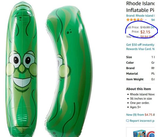 Giant Inflatable Pickle Float – A Thrifty Mom