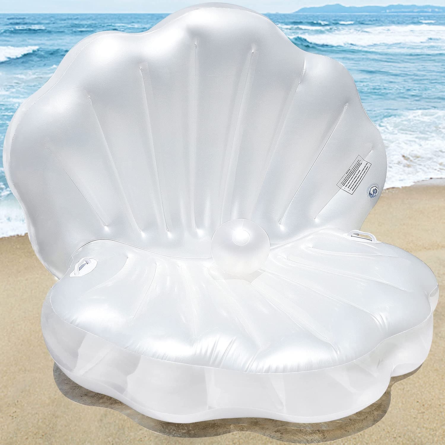 Inflatable seashell with beach ball pearl – A Thrifty Mom