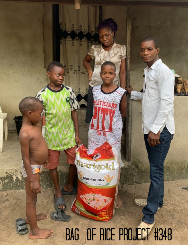 Bag of Rice Project #348 -A visit to the Sunday family - A Thrifty Mom