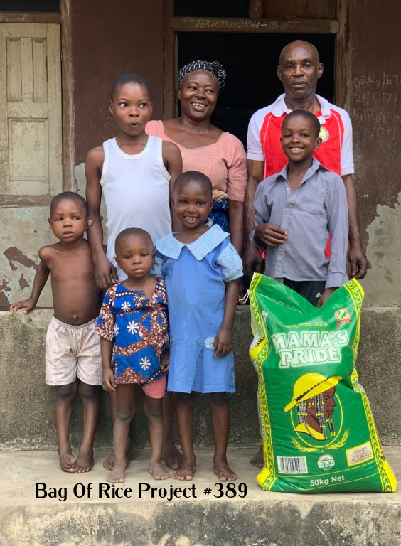 Bag of Rice Project #389 -A visit to the Frank family - A Thrifty Mom