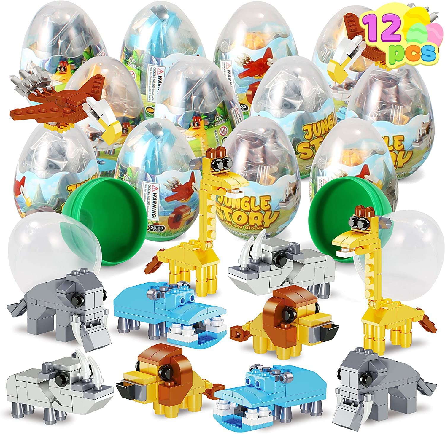 Prefilled building block Easter eggs – A Thrifty Mom