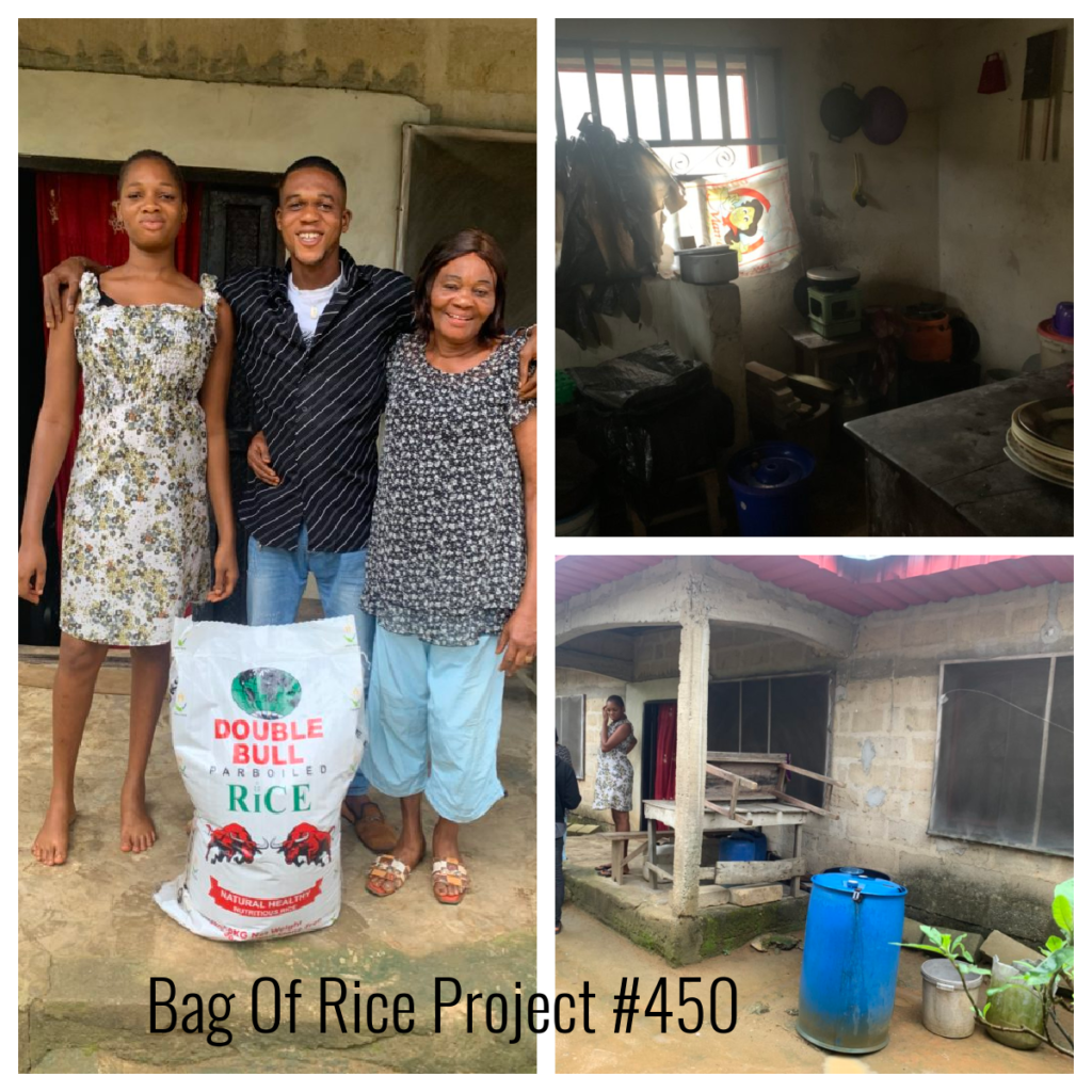Bag of Rice Project #450 -A visit to the Udoh family – A Thrifty Mom