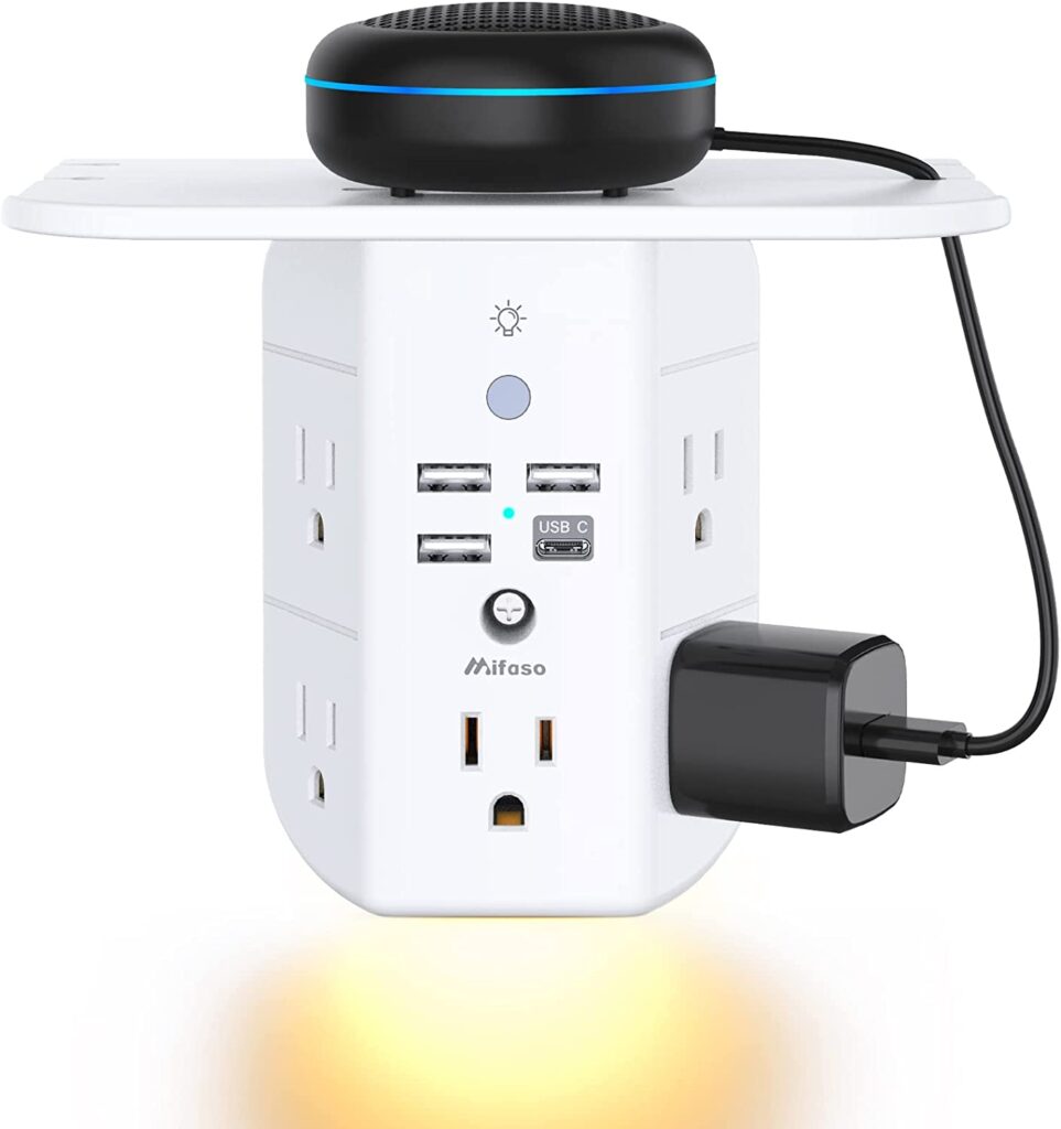 Outlet extender with shelf – A Thrifty Mom