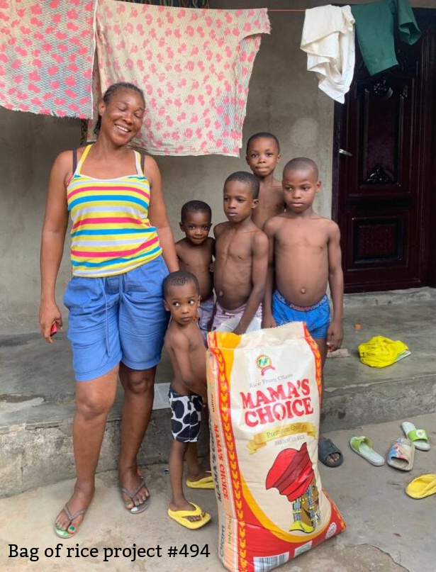 Bag of Rice Project #494 -A visit to the Comfort family – A Thrifty Mom