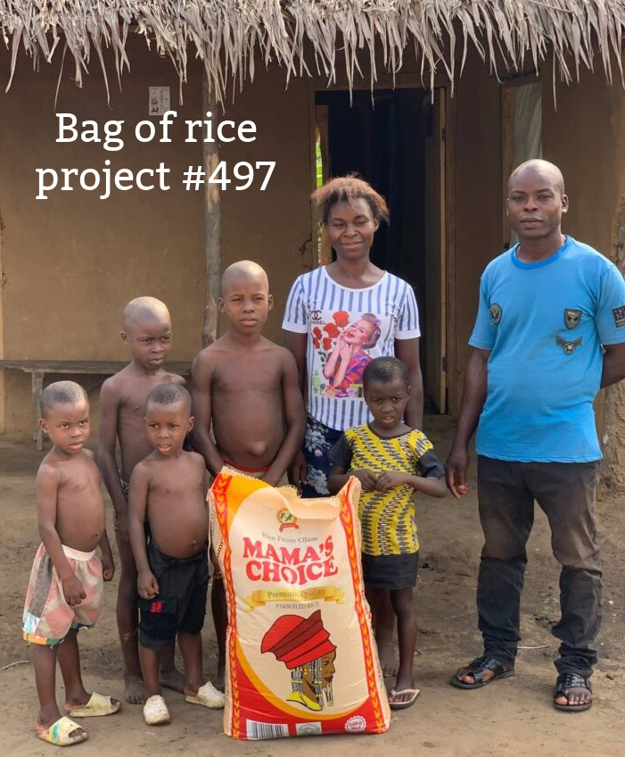 Bag of Rice Project #497 -A visit to the Isaiah family - A Thrifty Mom