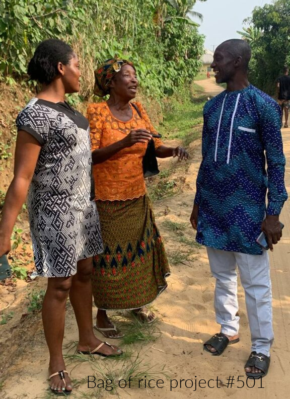 Bag of Rice Project #501 -A visit to the Bassey family – A Thrifty Mom