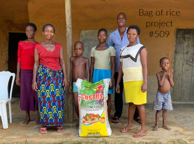 Bag of Rice Project #509 -A visit to the Thompson family - A Thrifty Mom