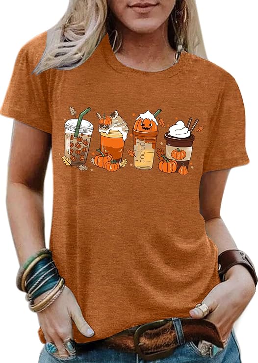 Fall drinks tee – A Thrifty Mom