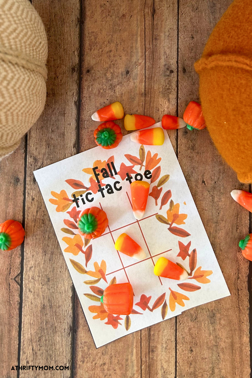 Fall tic tac toe with free printable – A Thrifty Mom
