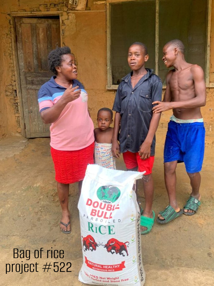 Bag of Rice Project #522 -A visit to the Ime family – A Thrifty Mom
