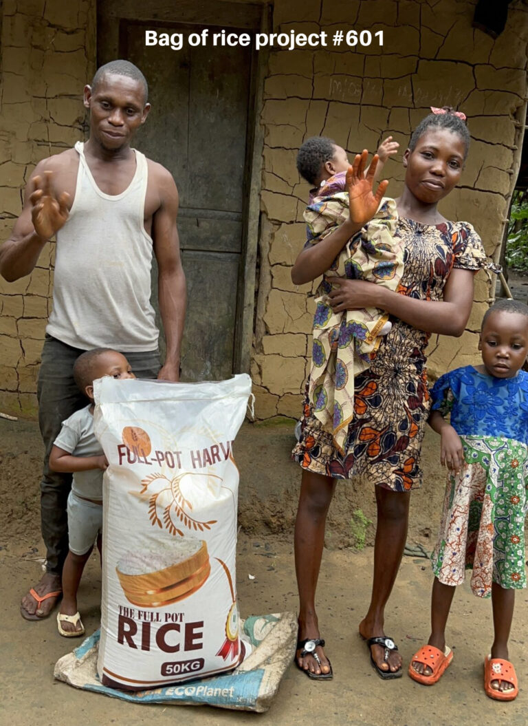 Bag of Rice Project #601 -A visit to the Ayanime family – A Thrifty Mom