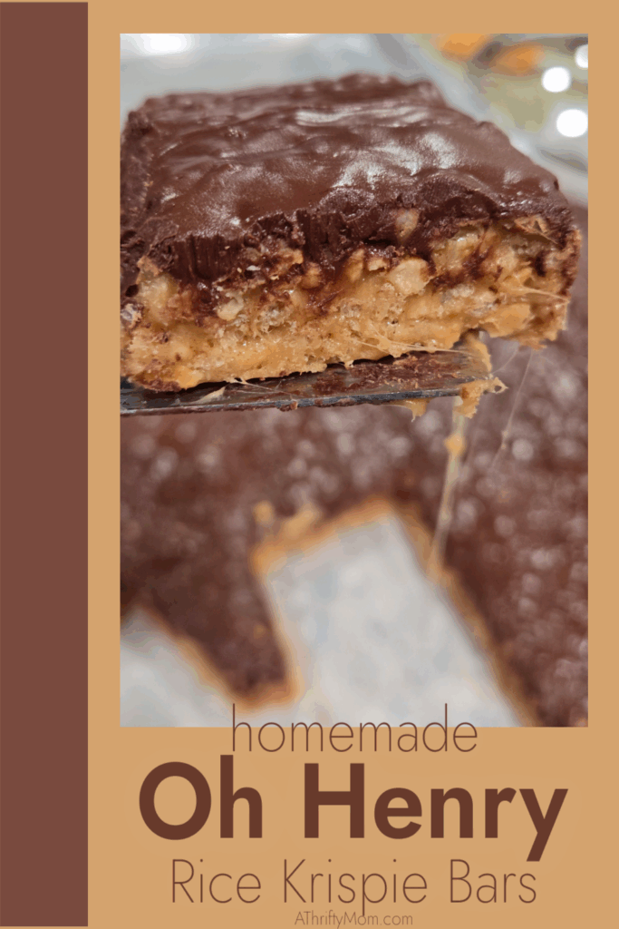 Homemade Oh Henry Rice Krispie bars – A Thrifty Mom