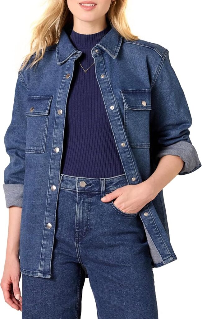 Denim shacket – A Thrifty Mom