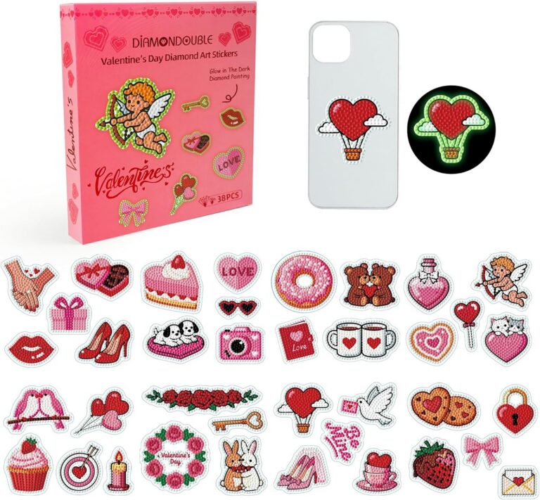 Valentine diamond art stickers – A Thrifty Mom
